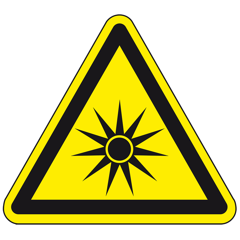 Warnschild Warnung vor optischer Strahlung, ASR/ISO, Folie, selbstkl ...