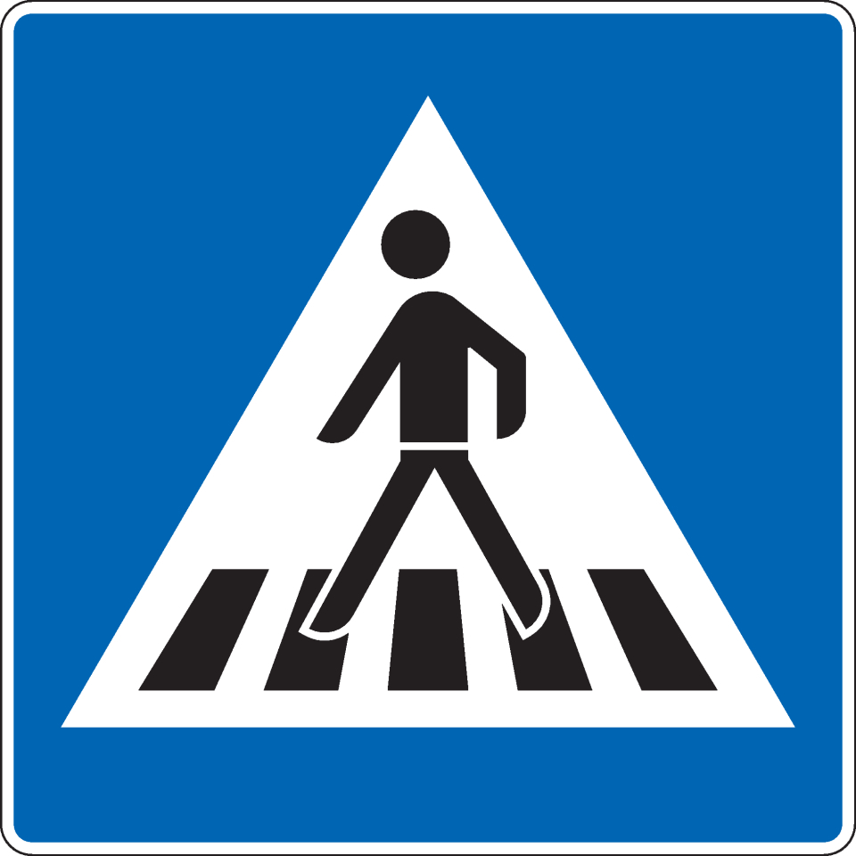 Fußgänger Schilder Bedeutung